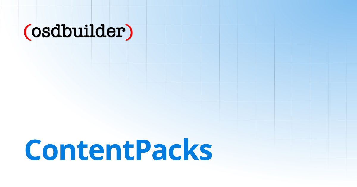 ContentPacks | OSDBuilder
